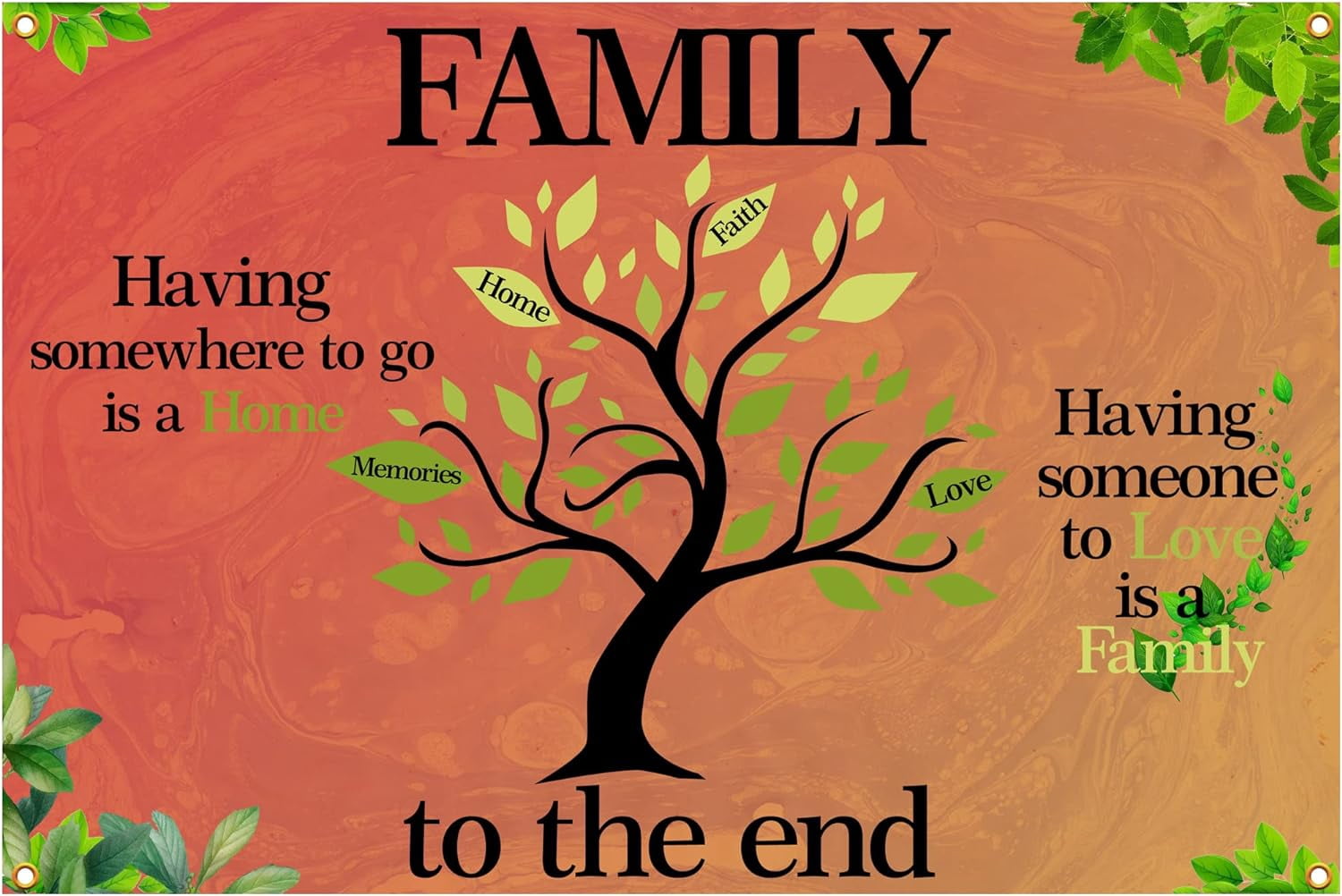 7x5ft Beautiful Backdrop Family To The End Background Banner Family ...