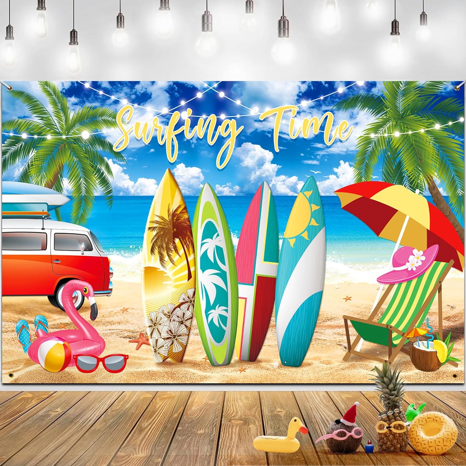 7x5ft Beautiful Backdrop Hawaiian Beach Backdrop Banner, Summer ...
