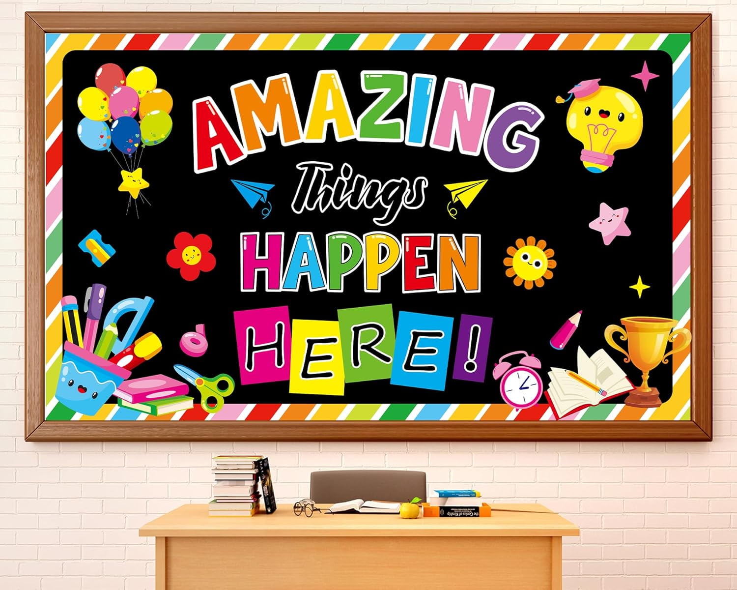 7x5ft Beautiful Backdrop Motivational Classroom Backdrop Decoration ...