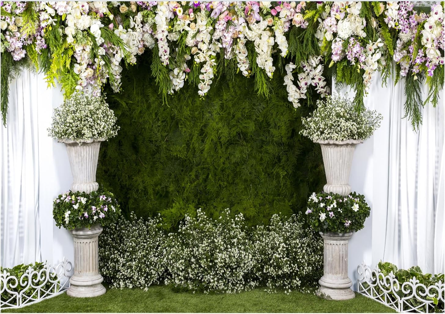 7x5ft Beautiful Backdrop Wedding Backdrop Beautiful Flowers Photograph ...