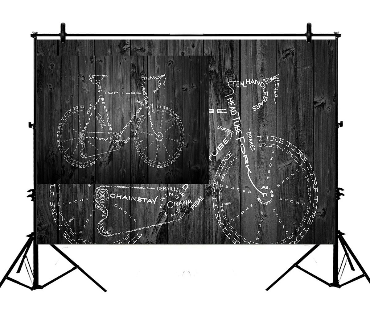 7x5ft Bicycle With Wood Polyester Photography Backdrop For Studio Prop ...