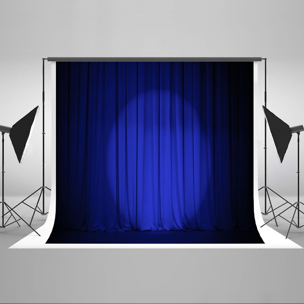 7x5ft Blue Stage Photography Backdrops for Photographers for Children ...