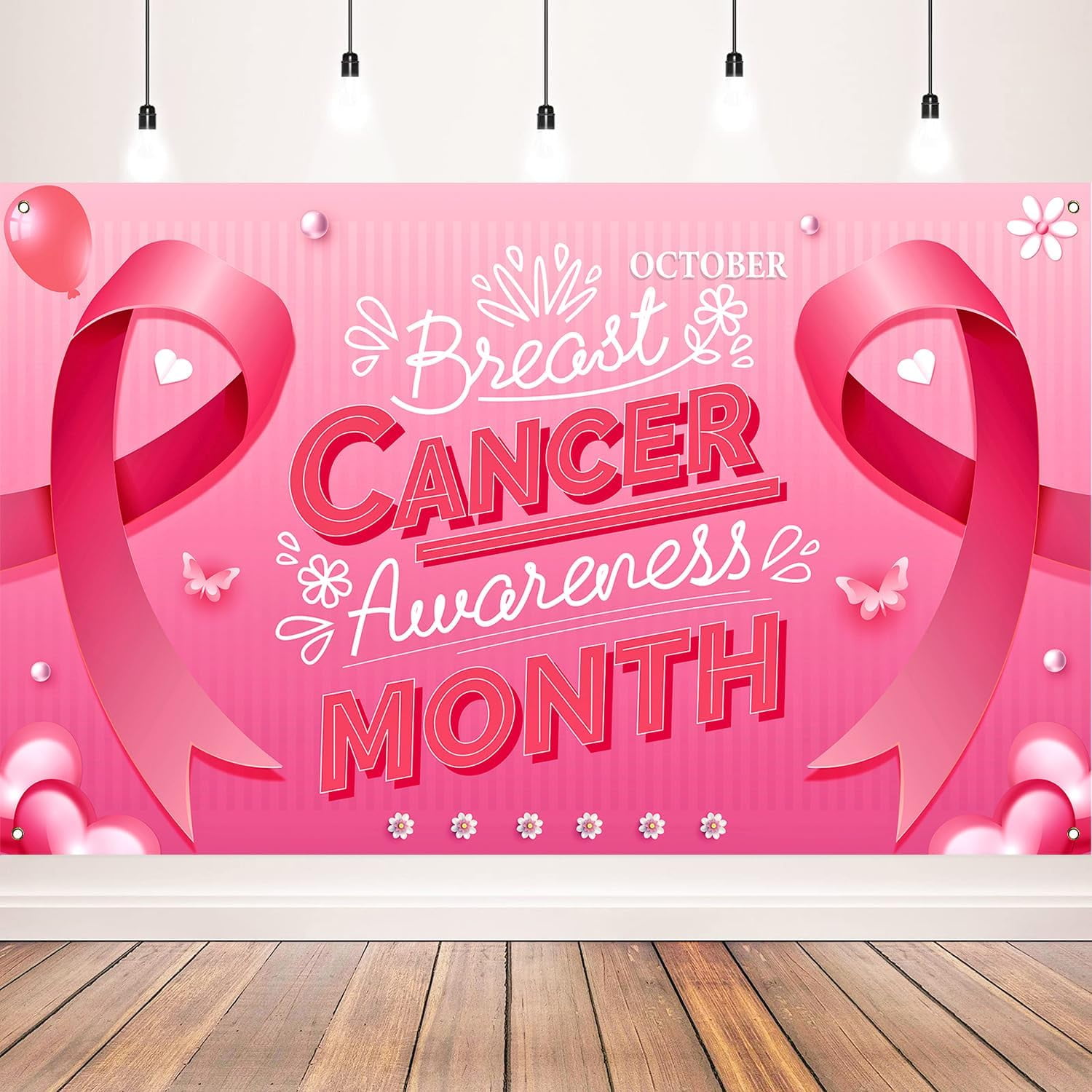 7x5ft Breast Cancer Awareness Backdrop Decorations Breast Cancer ...