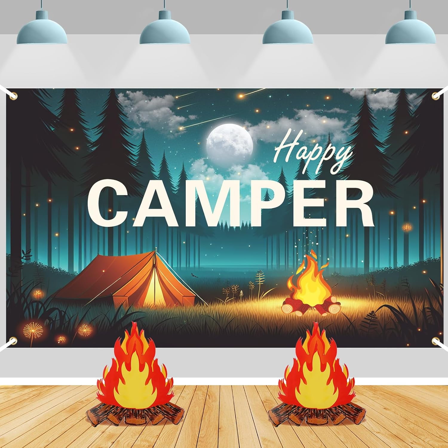 7x5ft Camping Themed Party Decorations Beautiful Backdrop, Camping ...