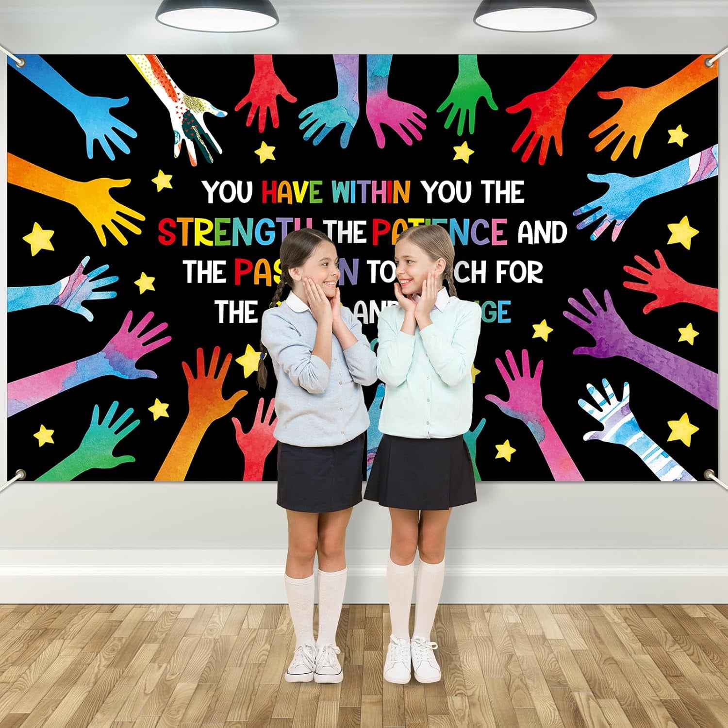 7x5ft We Can Change The World Classroom Backdrop Decorations Classroom ...