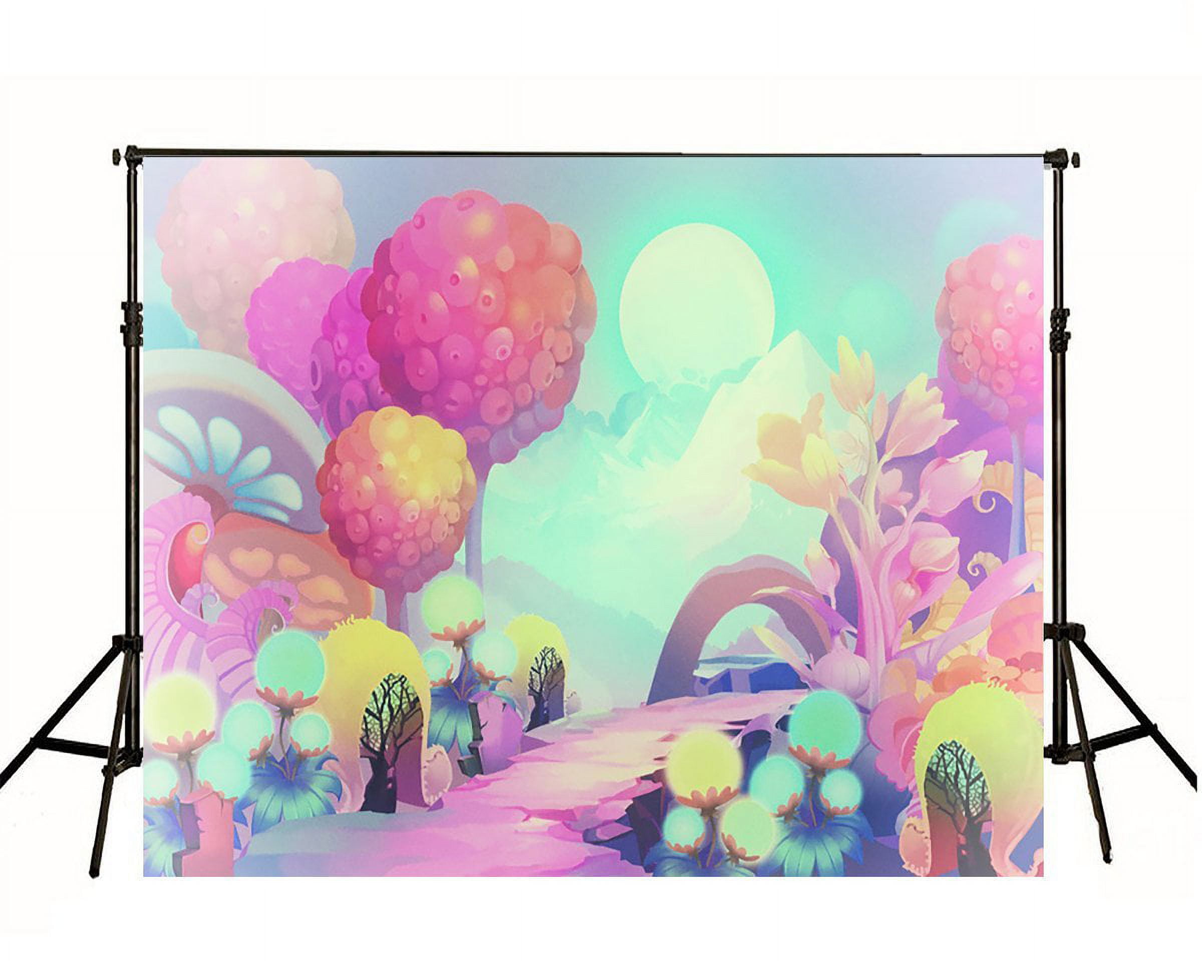 7x5ft Children Cartoon Style Newborn Background Cute Sweet Colorful ...