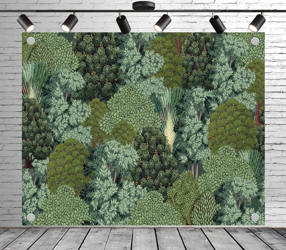 7x5ft Dense Green Forest Backdrop Photoshoot Photo Backdrop Nature ...