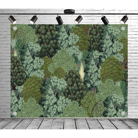 7x5ft Dense Green Forest Backdrop Photoshoot Photo Backdrop Nature ...