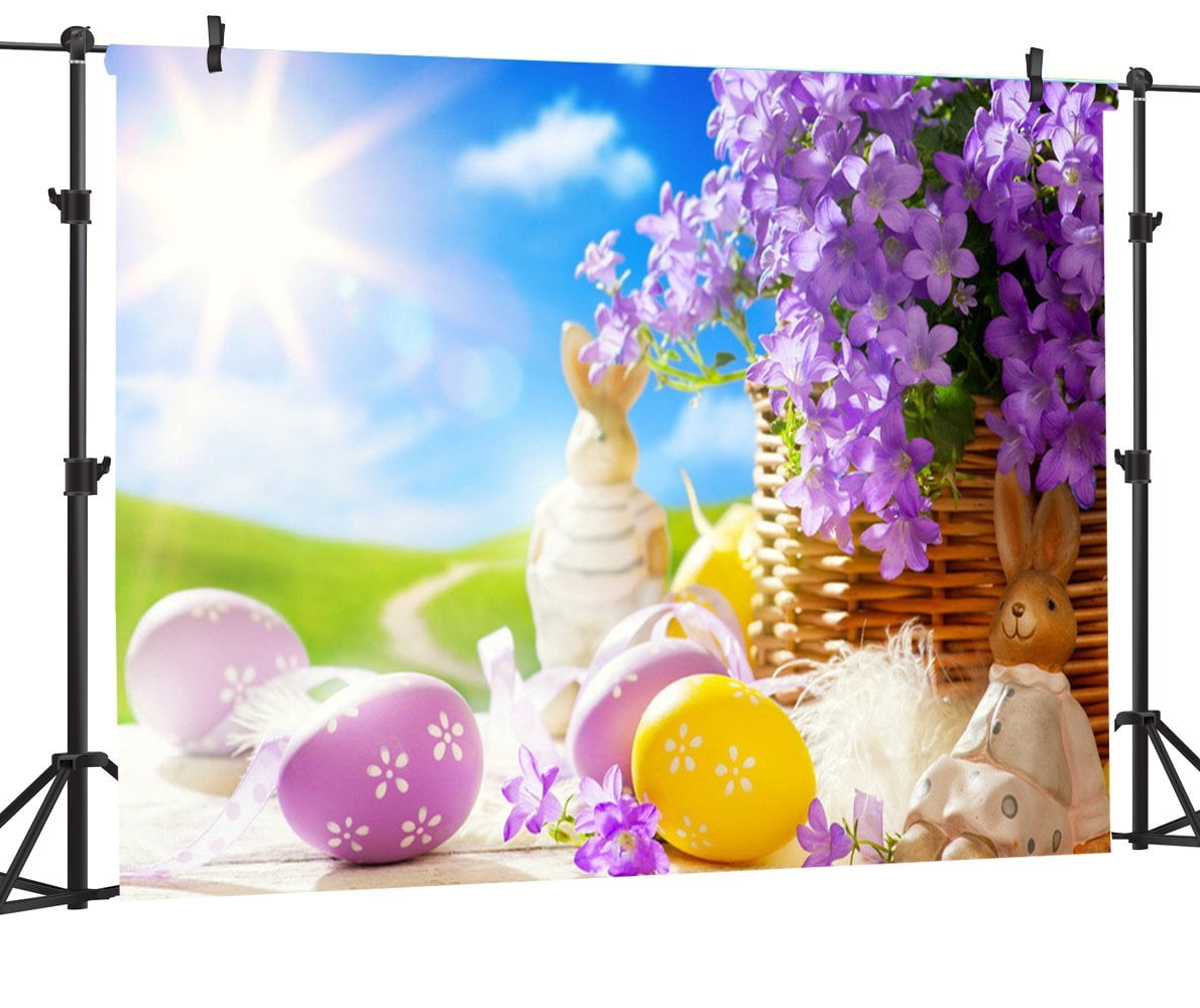 7x5ft Easter Theme Photography Backdrop Photo Background Studio Prop ...
