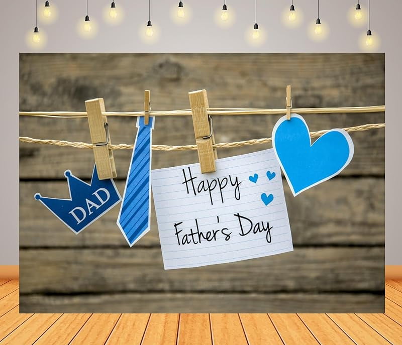 7x5ft Fabric Father's Day Backdrop Happy Father's Day Party Decorations ...