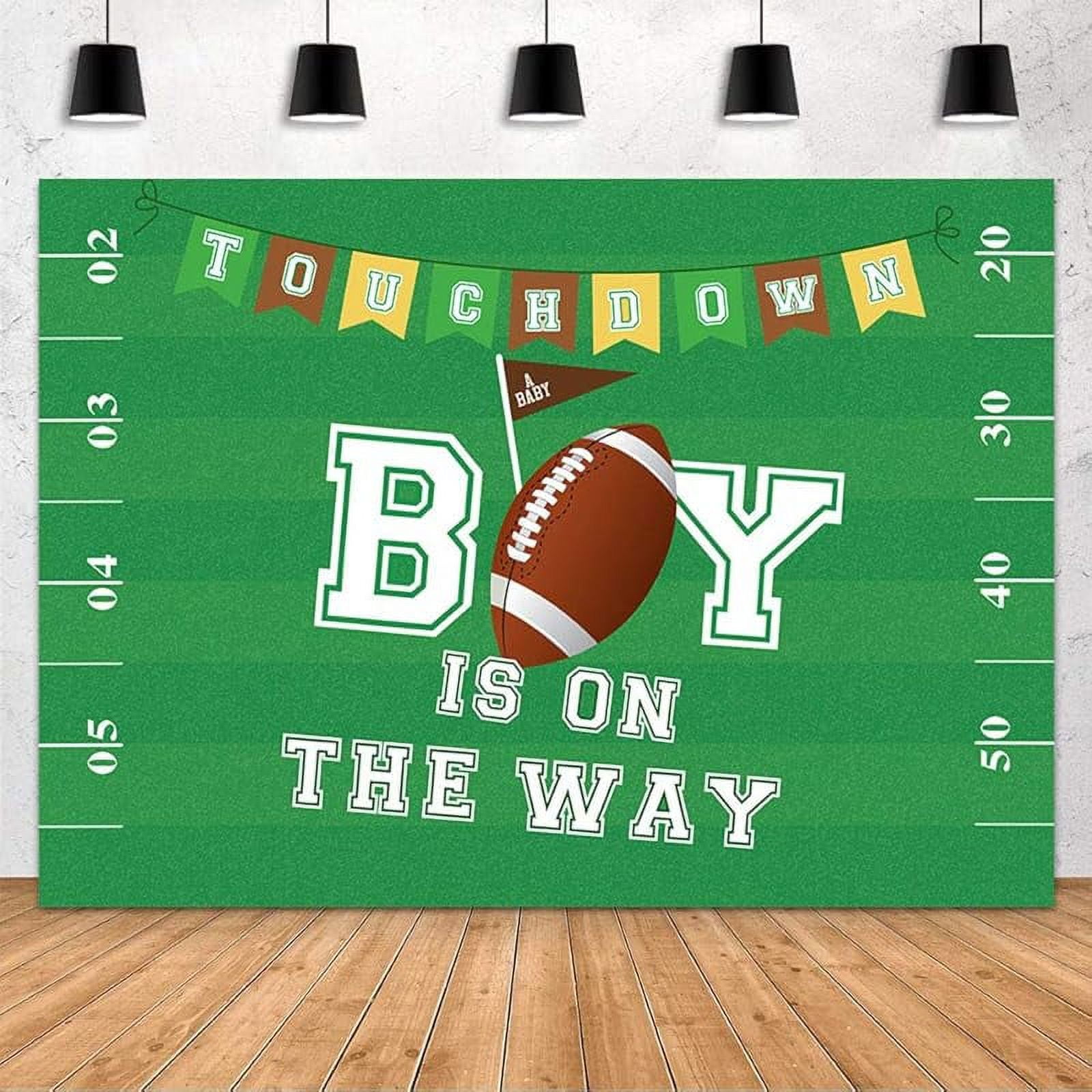 7x5ft Football Baby Shower Backdrop for Boy Football Baby Shower ...