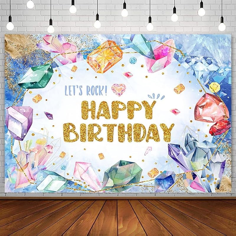 7x5ft She is a Gem Backdrop for Girl Jewel Happy Birthday Photography ...