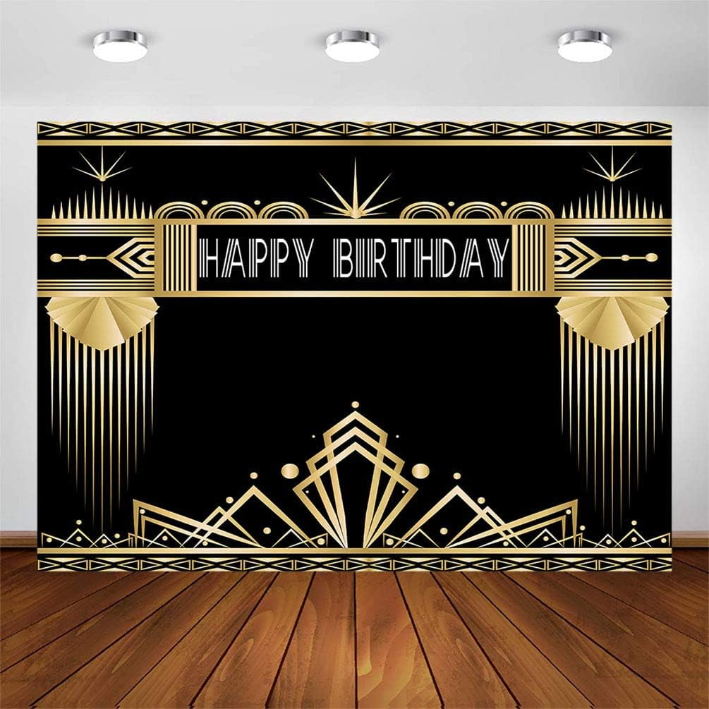 7x5ft Great Gatsby Theme Birthday Party Backdrop Roaring 20s Retro ...
