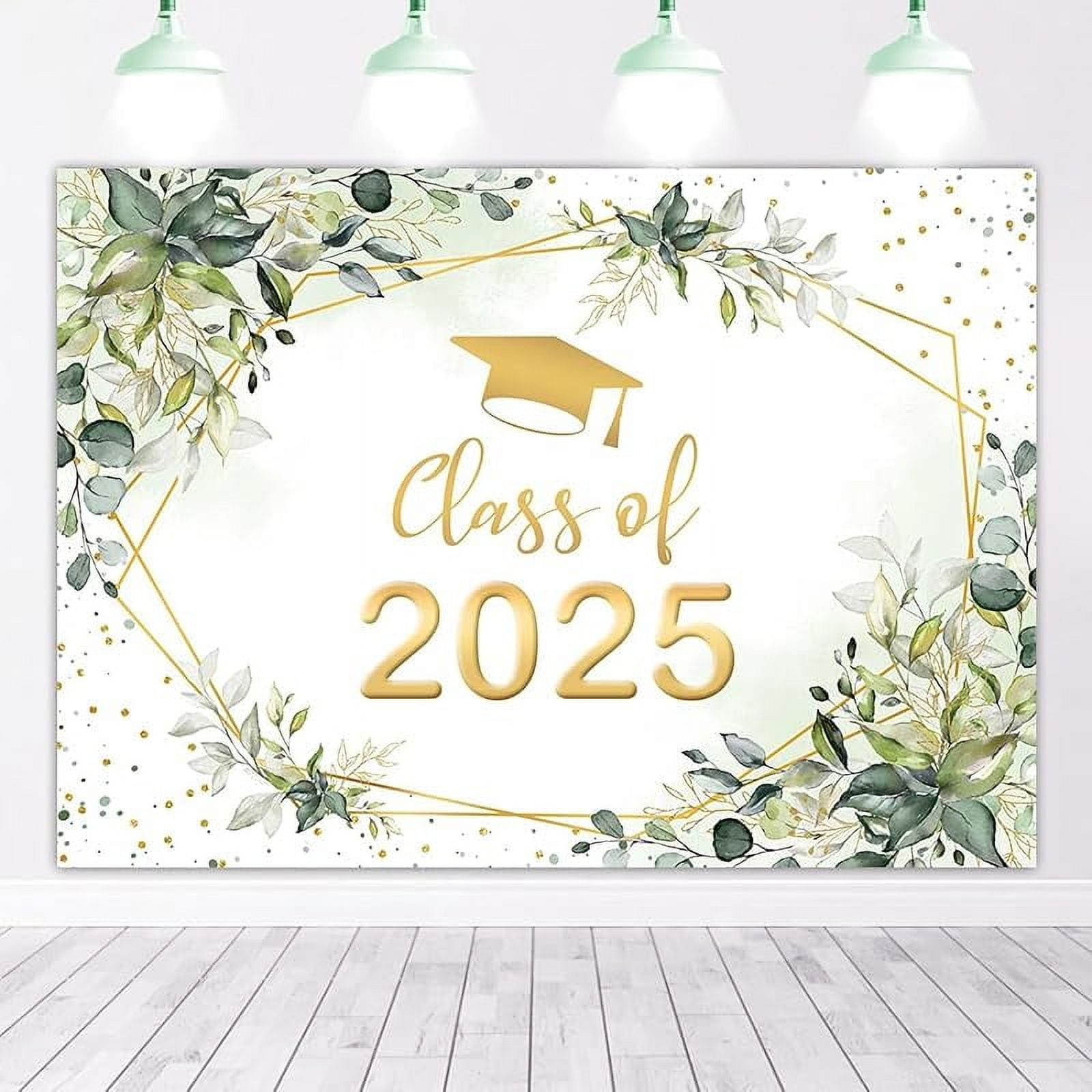 7x5ft Greenery Graduation Backdrop Class of 2025 Graduate Party ...