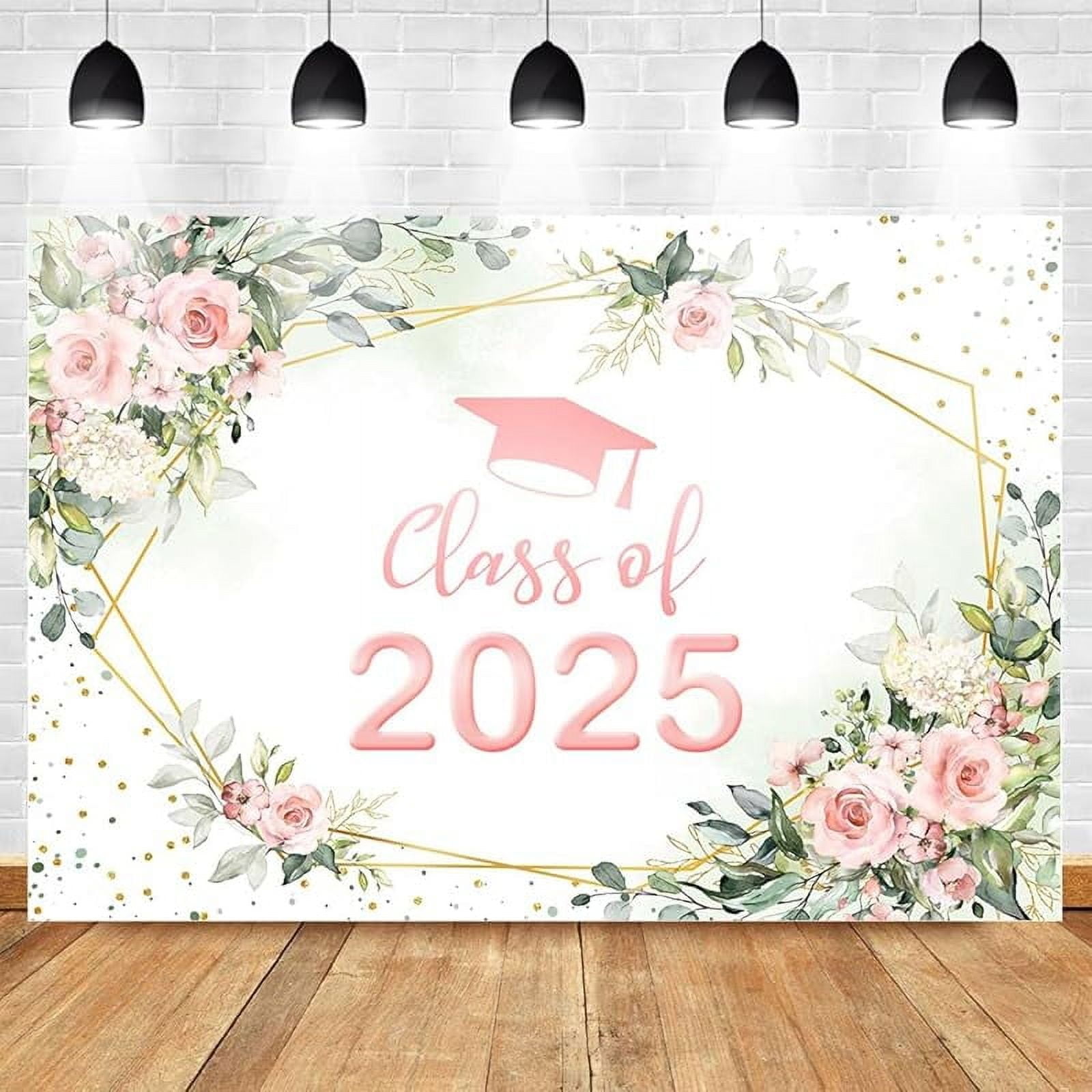 7x5ft Greenery Graduation Backdrop Class of 2025 Graduate Party ...