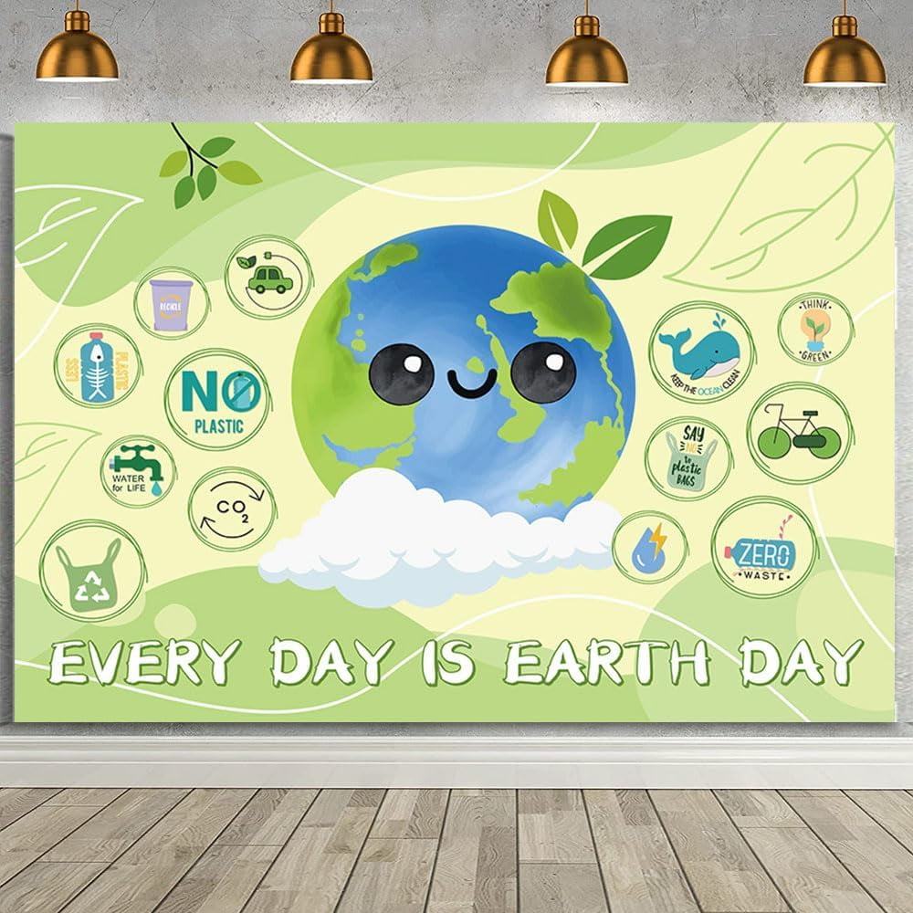 7x5ft Happy Earth Day Backdrop Every Day is Earth Day Decorations ...
