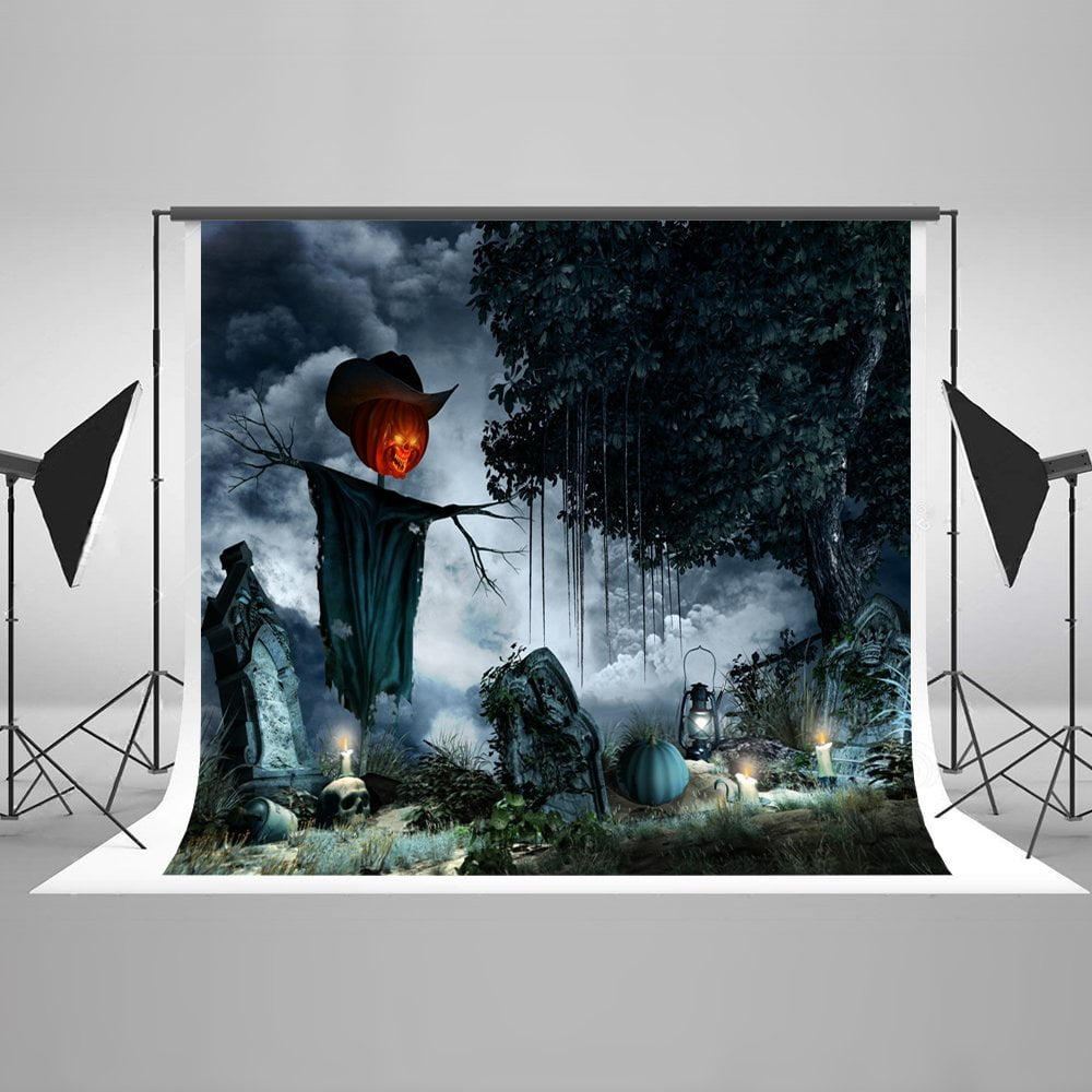 7x5ft Happy Halloween Evil Pumpkins Party Decorations Photography ...
