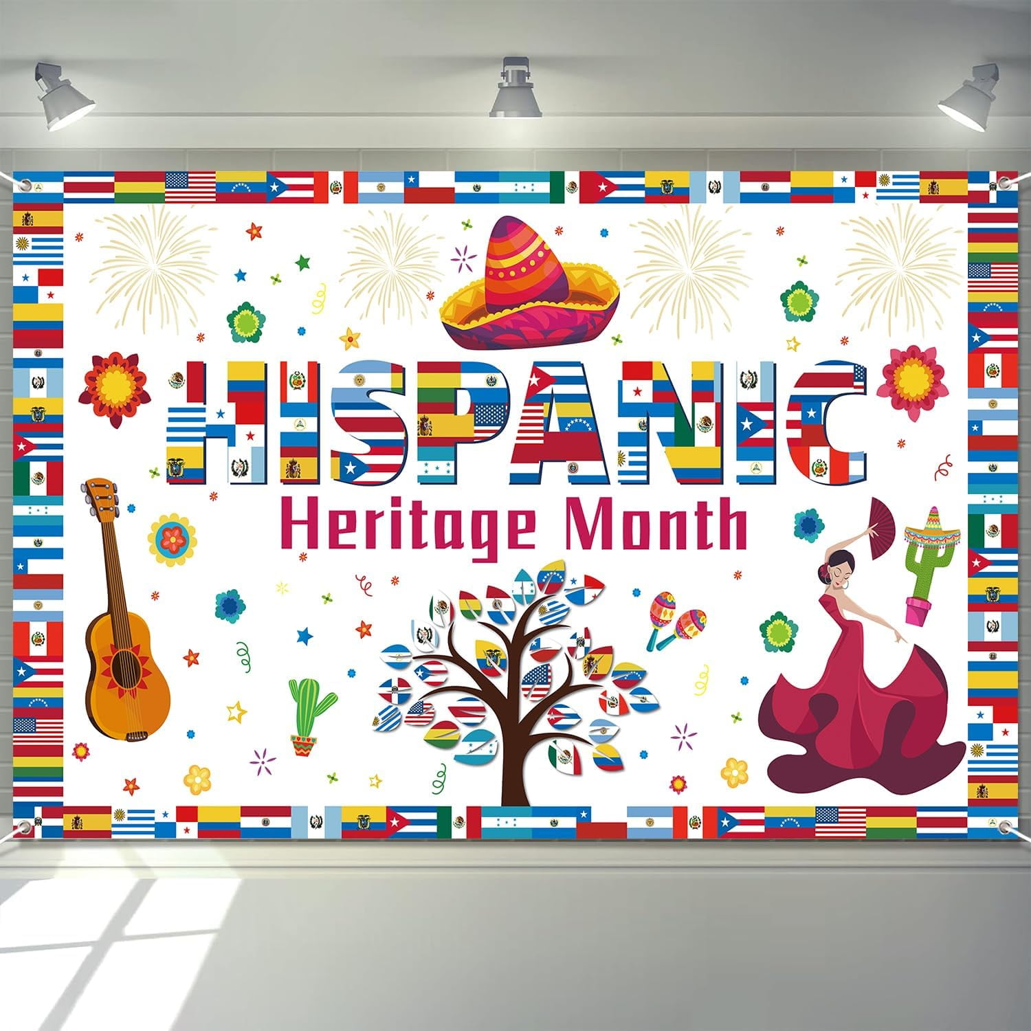 7x5ft Hispanic Heritage Backdrop Large Latin American Background for ...