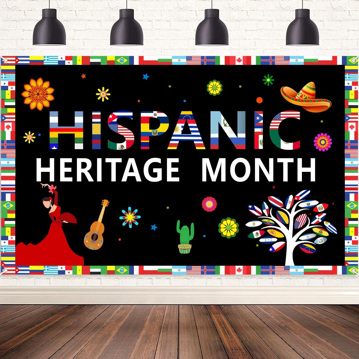 7x5ft Hispanic Heritage Month Backdrop, Hispanic Heritage Month ...