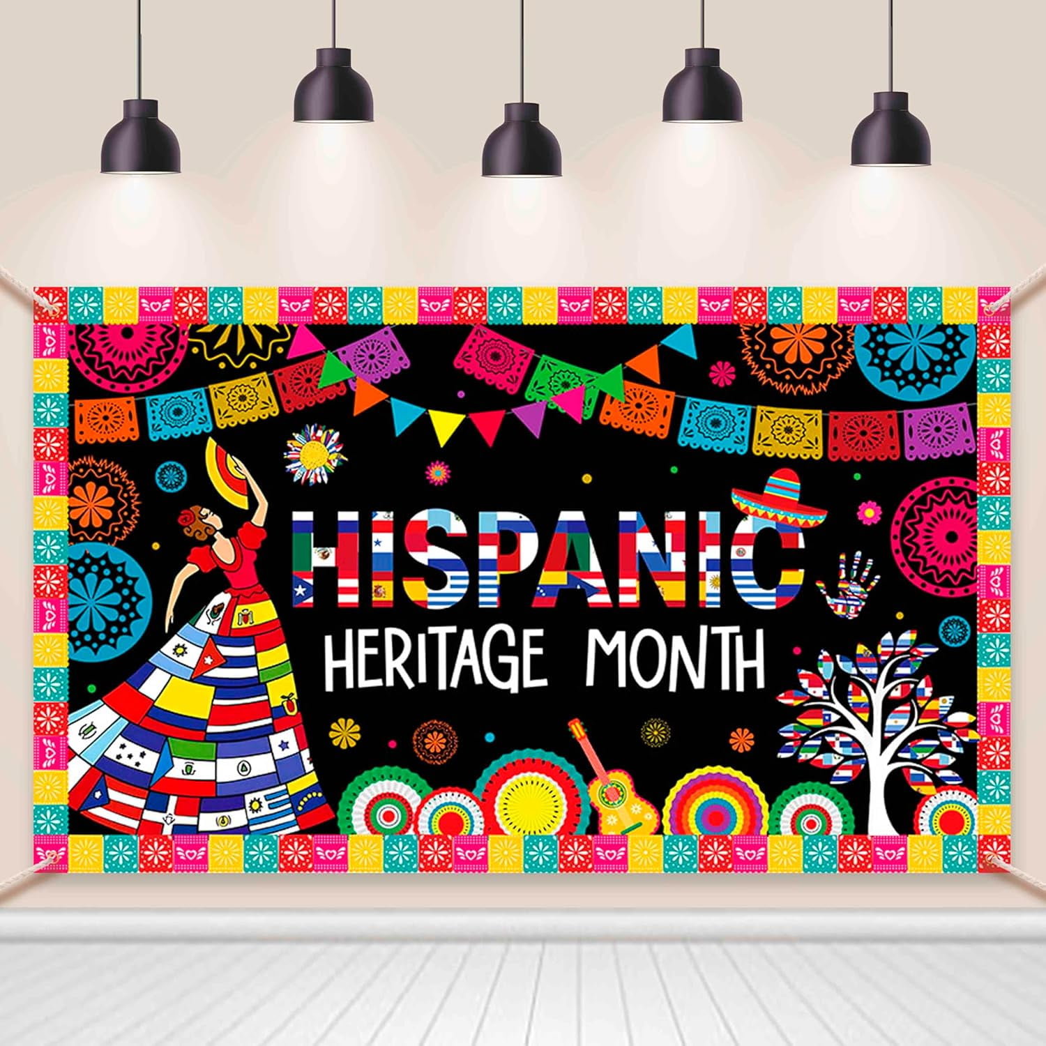 7x5ft Hispanic Heritage Month Backdrop Hispanic Heritage Month Banner ...
