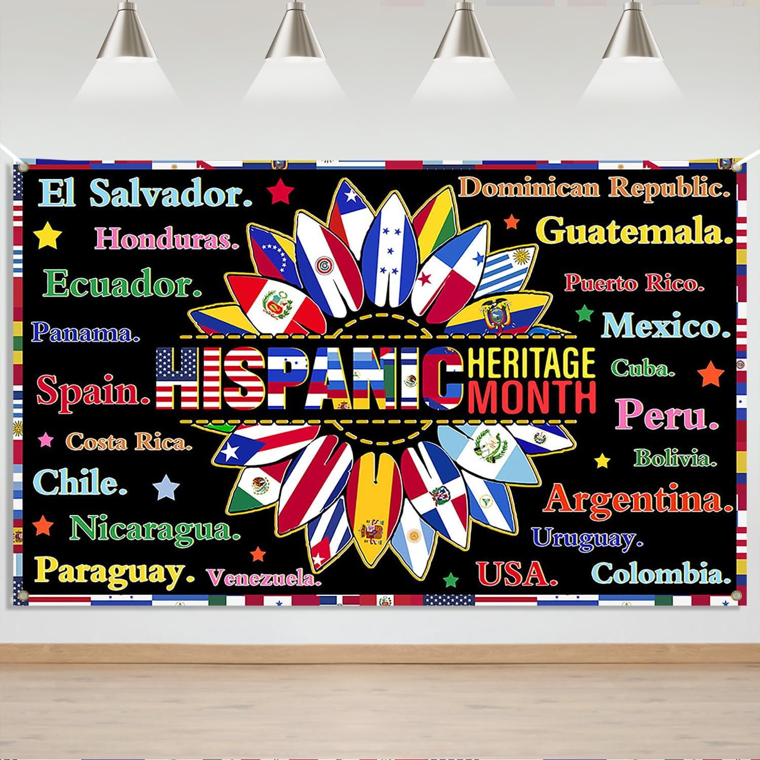 7x5ft Hispanic Heritage Month Backdrop Latin American Spanish Classroom ...