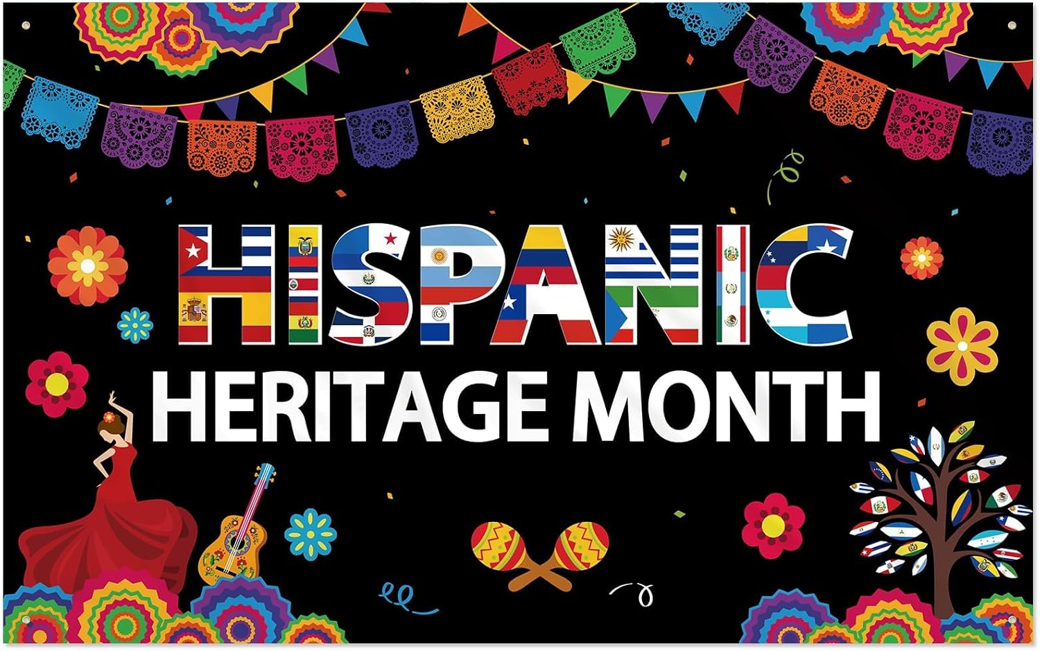 7x5ft Hispanic Heritage Photography Festival Backdrop Banner for ...