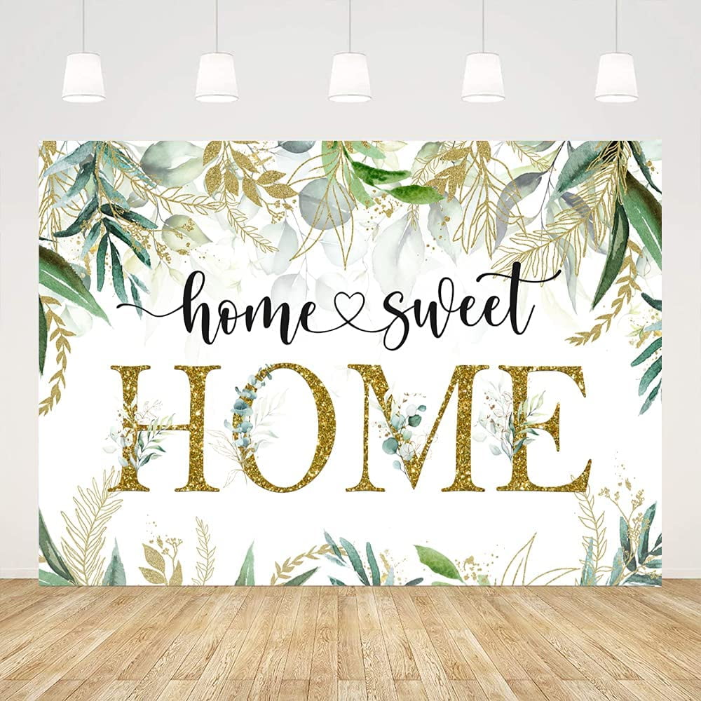 7x5ft Housewarming Backdrop Green Leaves Background for New House Party ...