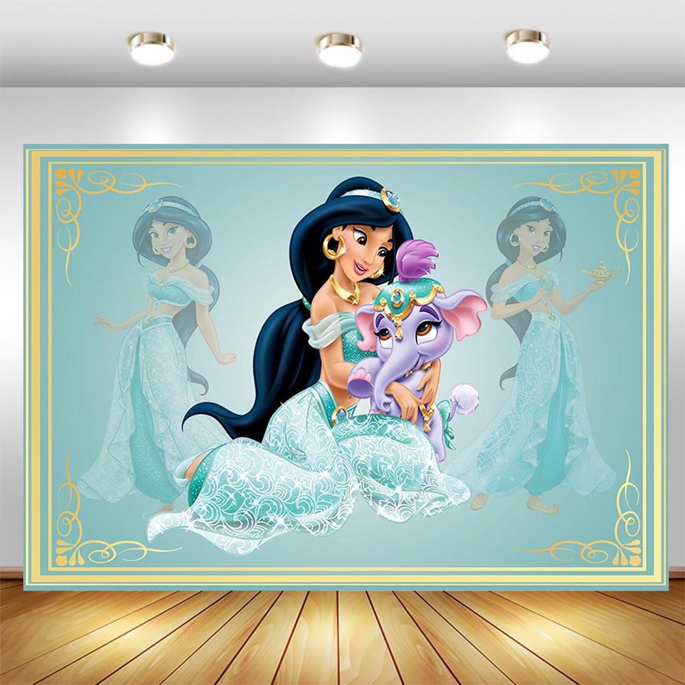 7x5ft Jasmine Birthday Party Decorations, Jasmine Backdrop Happy ...
