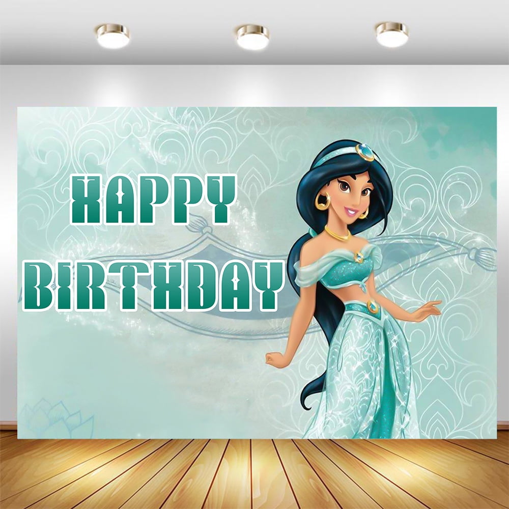 7x5ft Jasmine Birthday Party Decorations, Jasmine Backdrop Happy ...