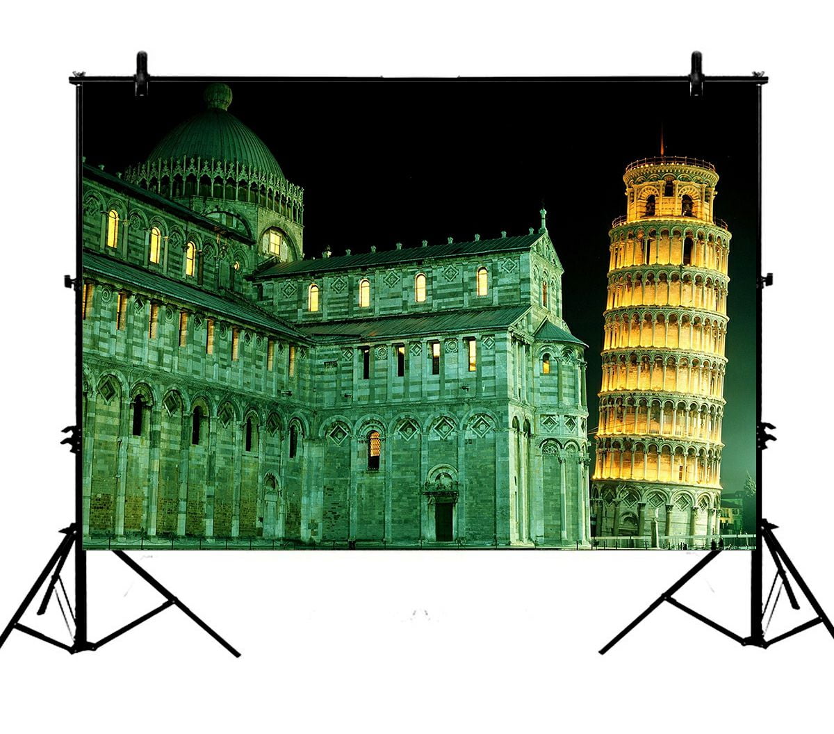 7x5ft Leaning Tower of Pisa Polyester Photography Backdrop For Studio ...