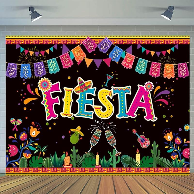 7x5ft Mexican Themed Party Backdrop Fiesta Party Backdrop Cinco De Mayo ...