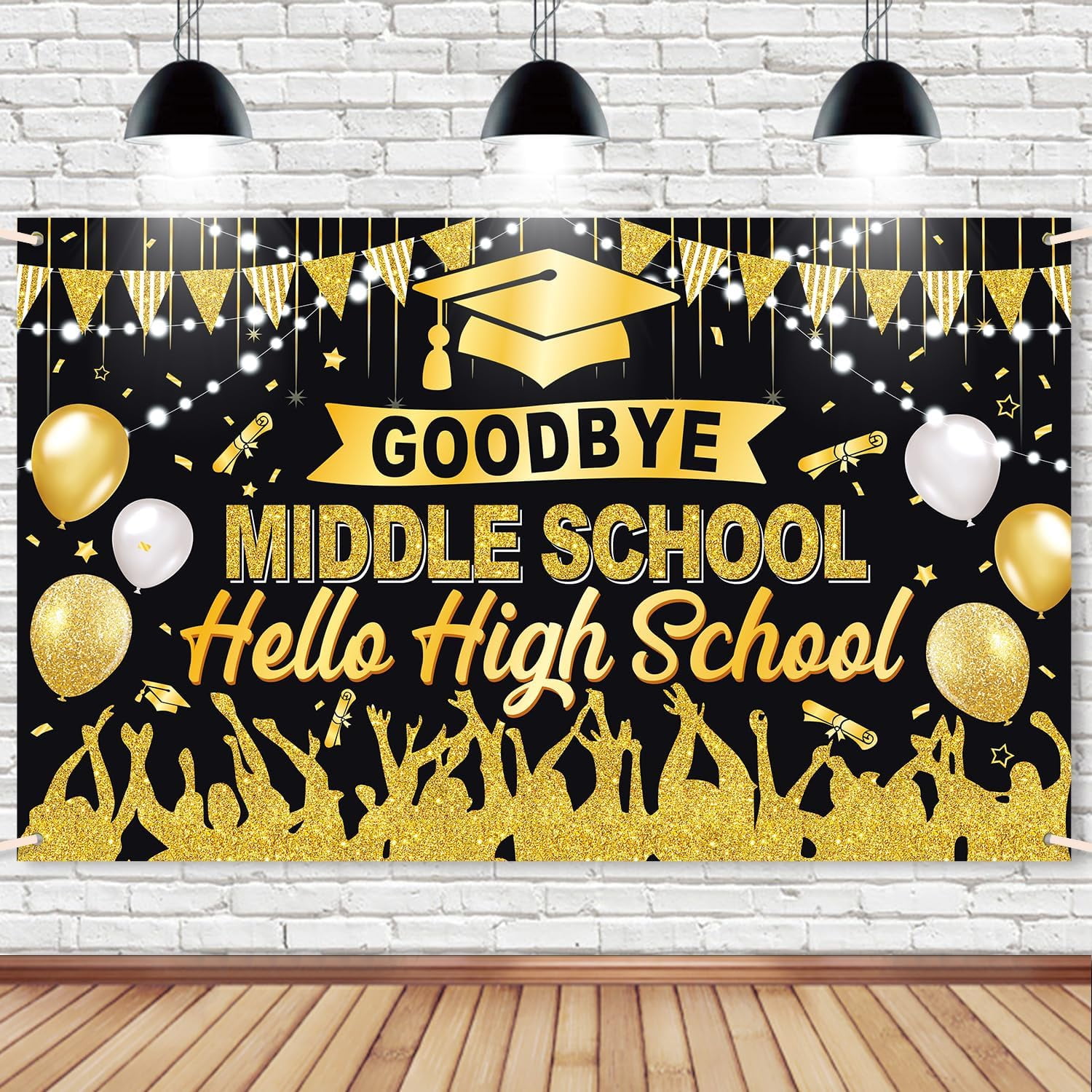 7x5ft Middle School Graduation Beautiful Backdrop, Goodbye Middle ...