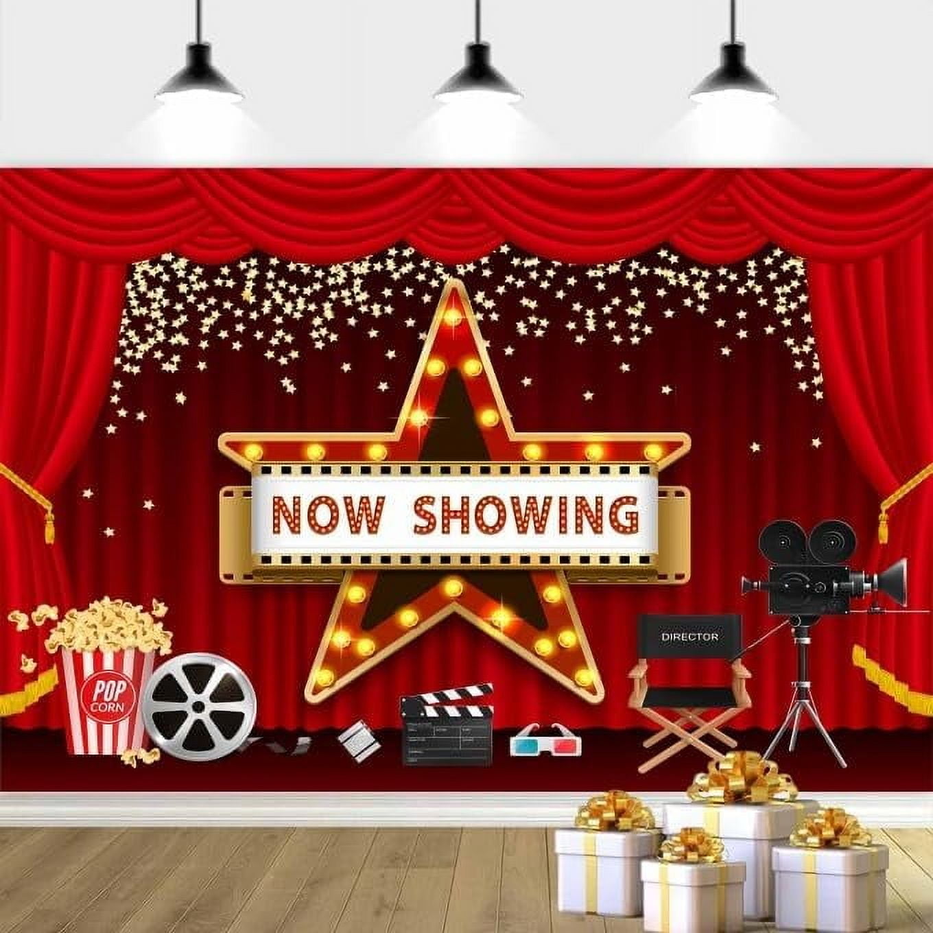 7x5ft Movie Night Backdrop Movie Theme Photography Backdrop, Vintage ...