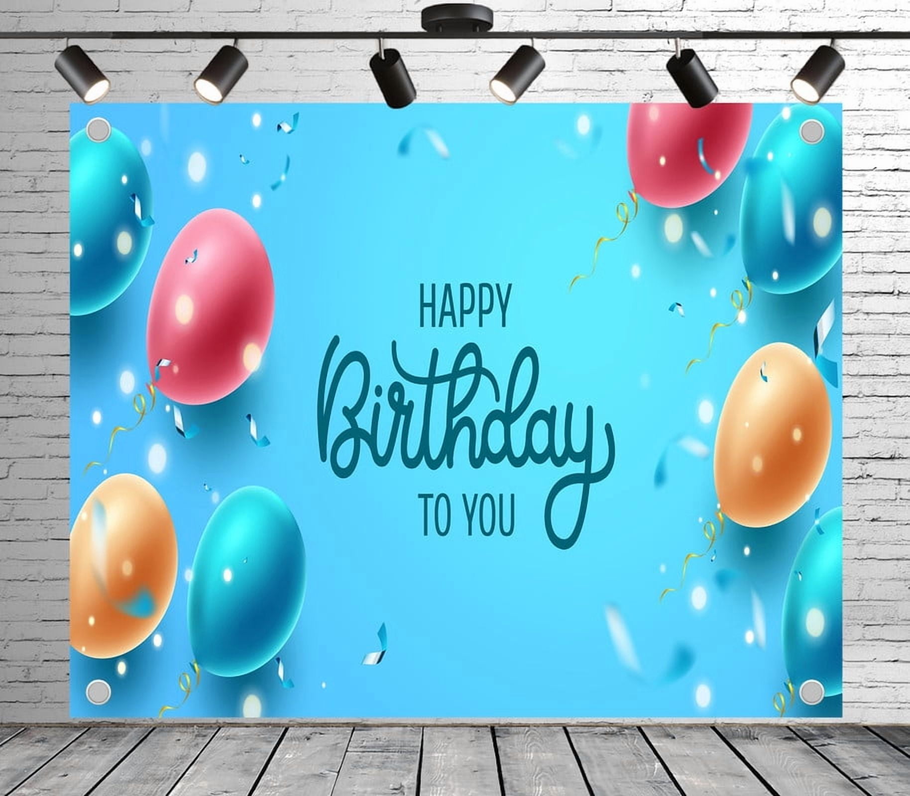 7x5ft Party Backdrop Birthday Balloon and Confetti Photo Backdrop ...