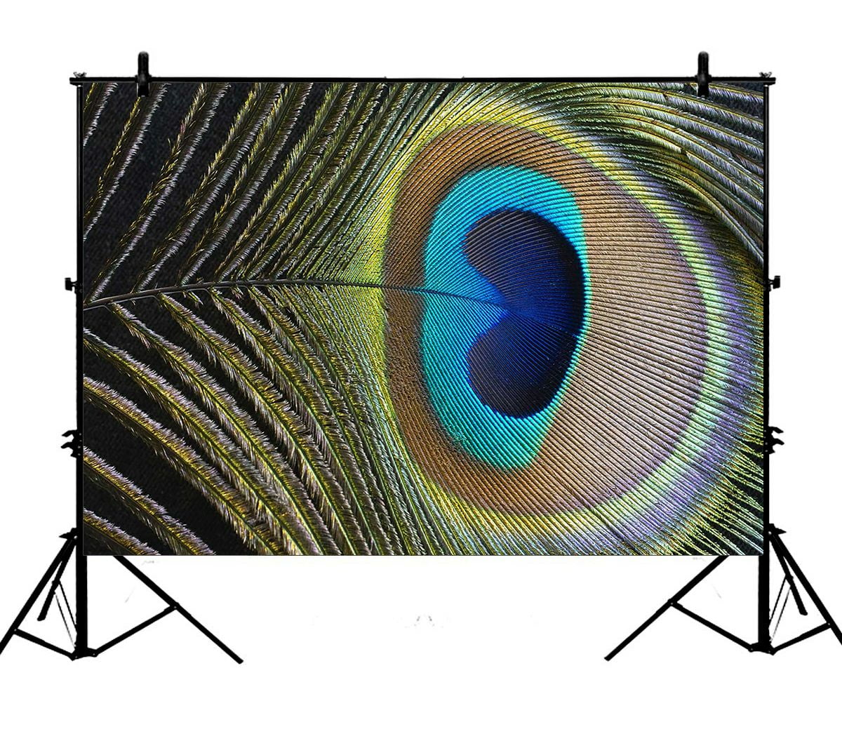 7x5ft Peacock Feathers Polyester Photography Backdrop For Studio Prop ...
