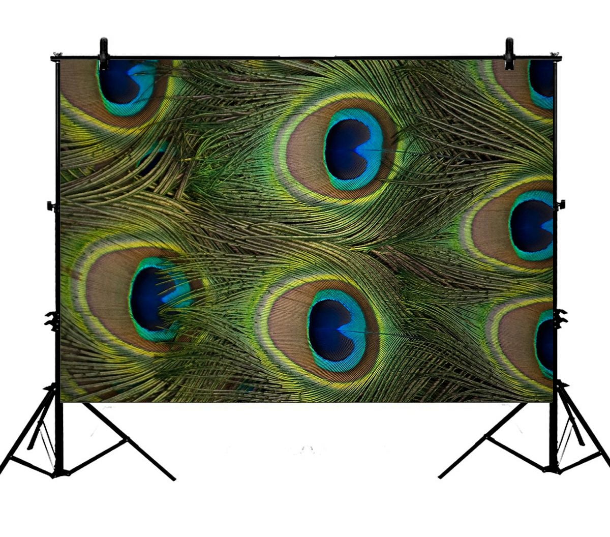 7x5ft Peacock Feathers Polyester Photography Backdrop For Studio Prop ...