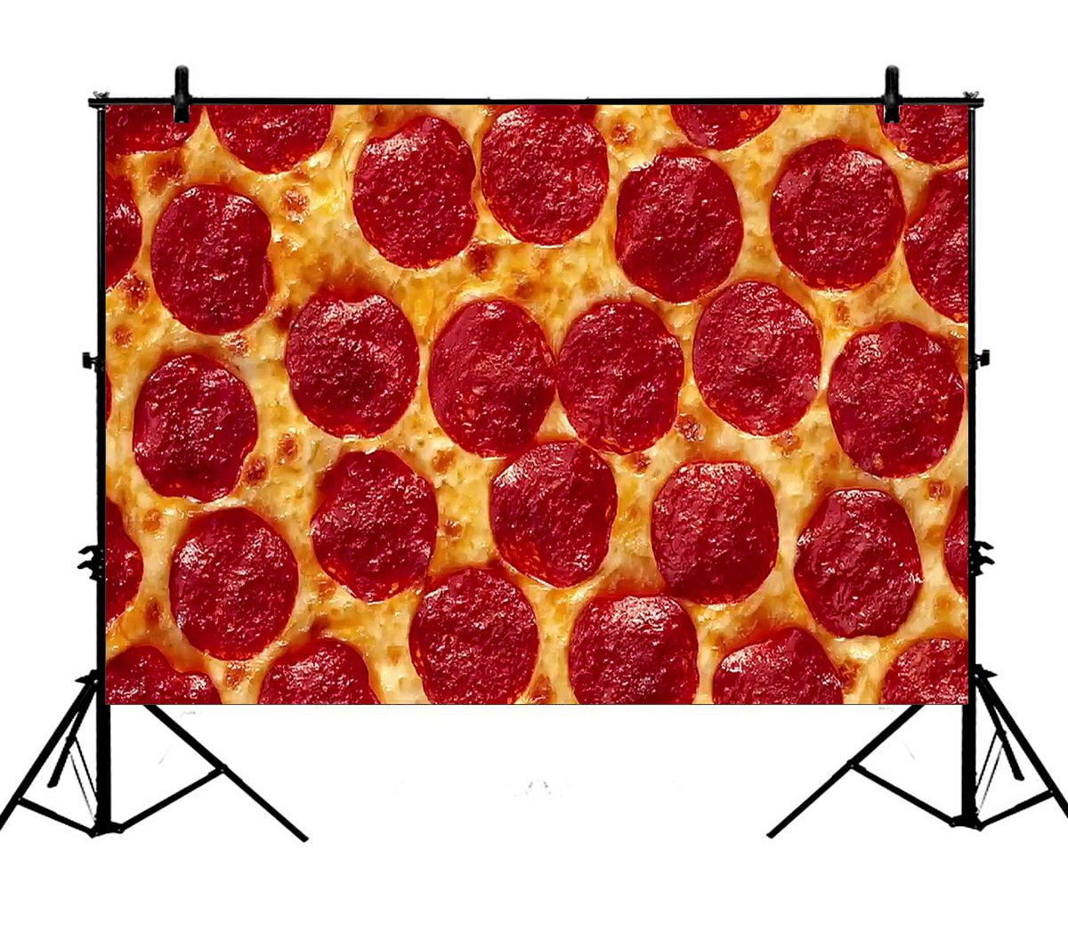 7x5ft Pepperoni Pizza Polyester Photography Backdrop For Studio Prop ...