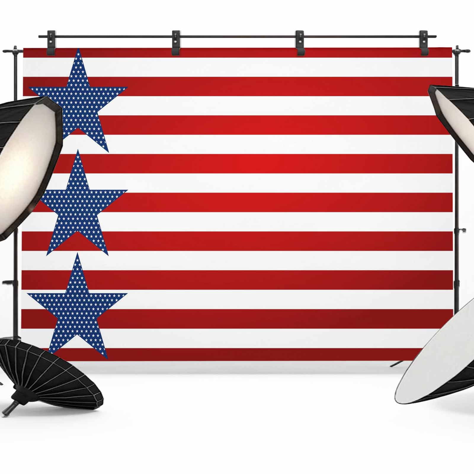 7x5ft Photo Backdrop, 4th of July Soft Polyester Backdrop Curtains ...