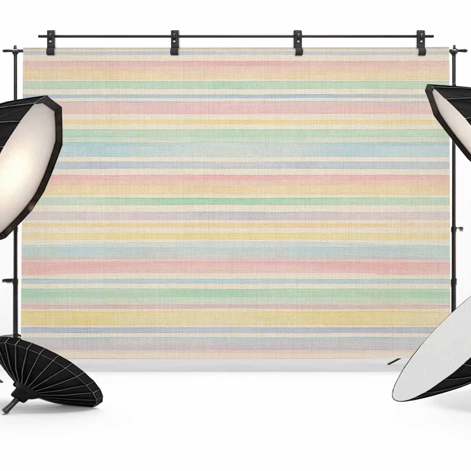 7x5ft Photo Backdrop, Colorful Striped Soft Polyester Backdrop Curtains ...