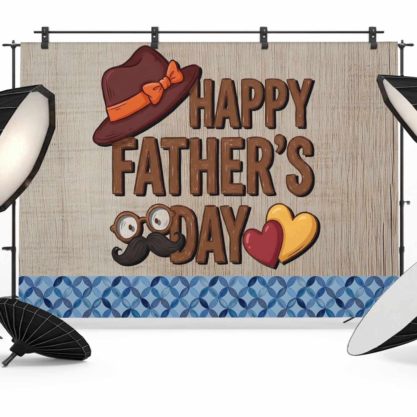 7x5ft Photo Backdrop, Father's Day Soft Polyester Backdrop Curtains ...