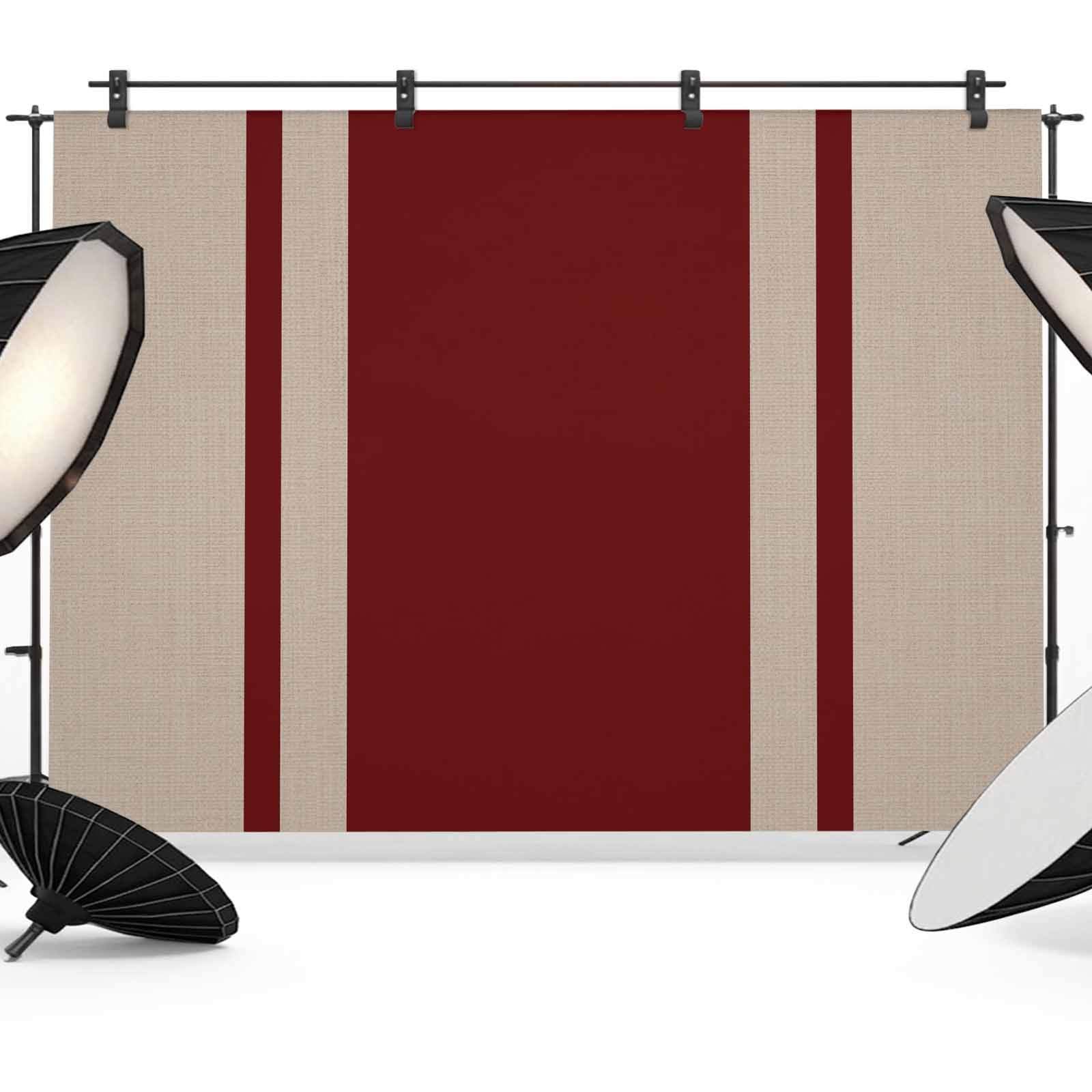 7x5ft Photo Backdrop, Simpler Red Line Soft Polyester Backdrop Curtains ...