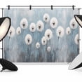7x5ft Photo Backdrop, White Dandelion Soft Polyester Backdrop Curtains ...