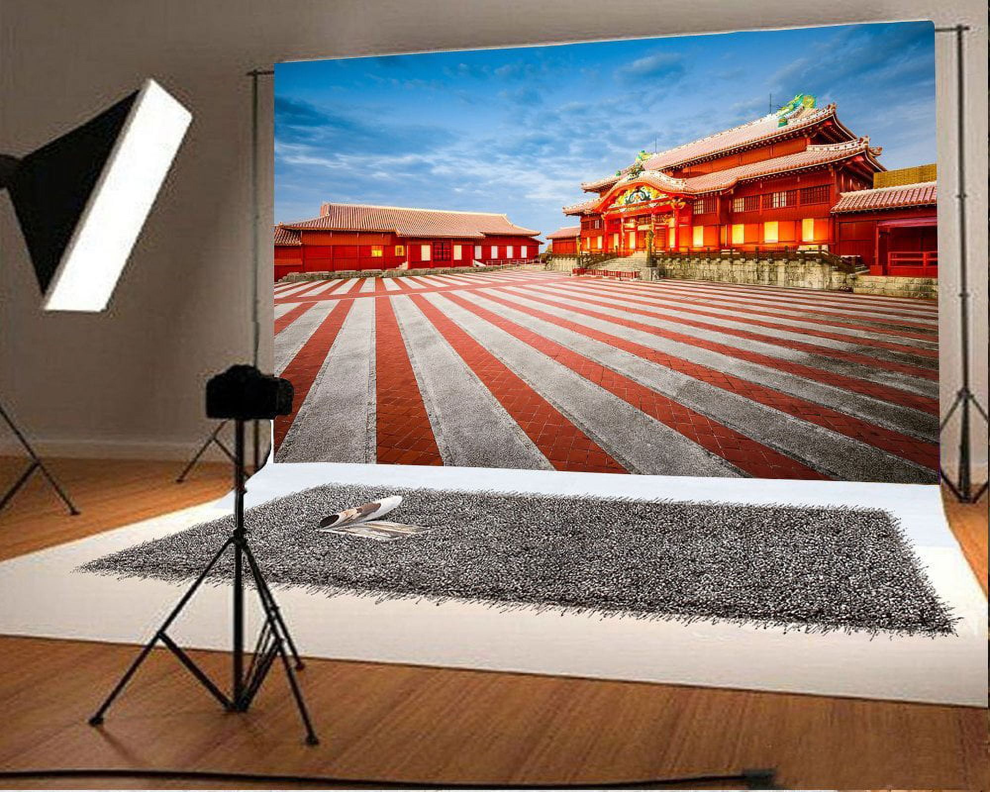7x5ft Photography Backdrop Japan Okinawa First City Elegant House ...