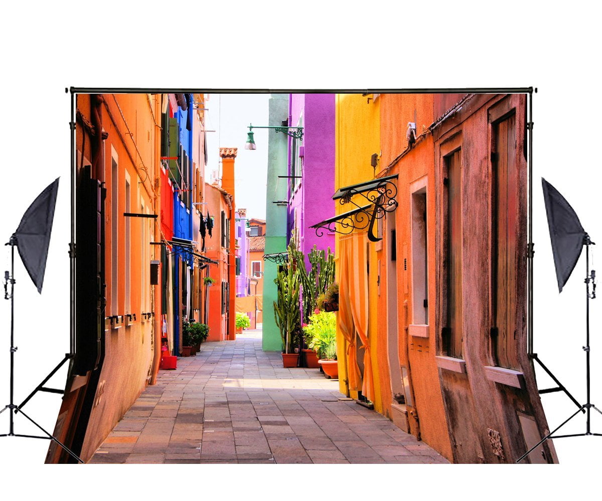 7x5ft Photography Backdrop for Photographers City Building Street Scene ...