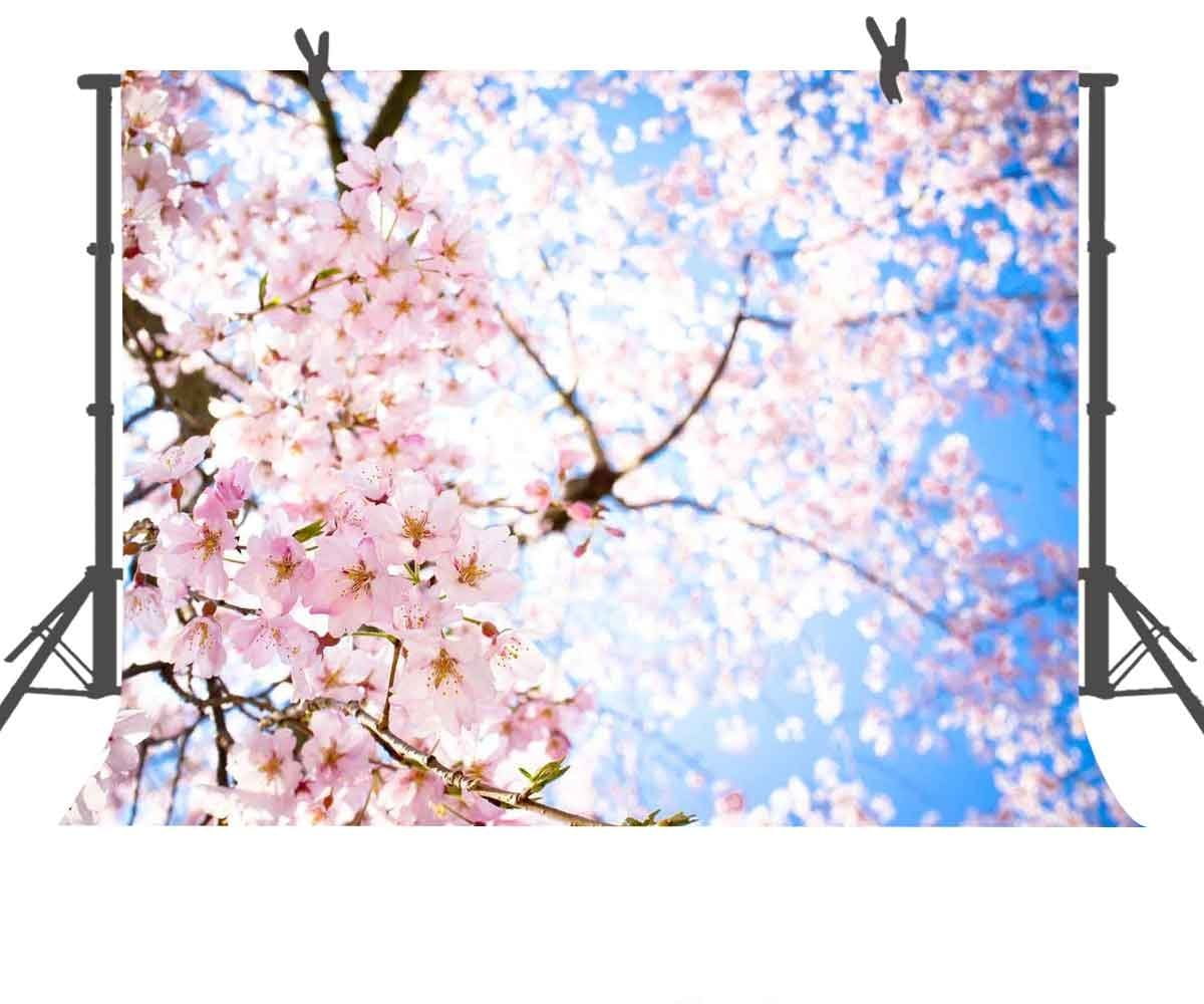 7x5ft Pink Flower Photography Backdrop Cherry Blossoms Background Photo ...