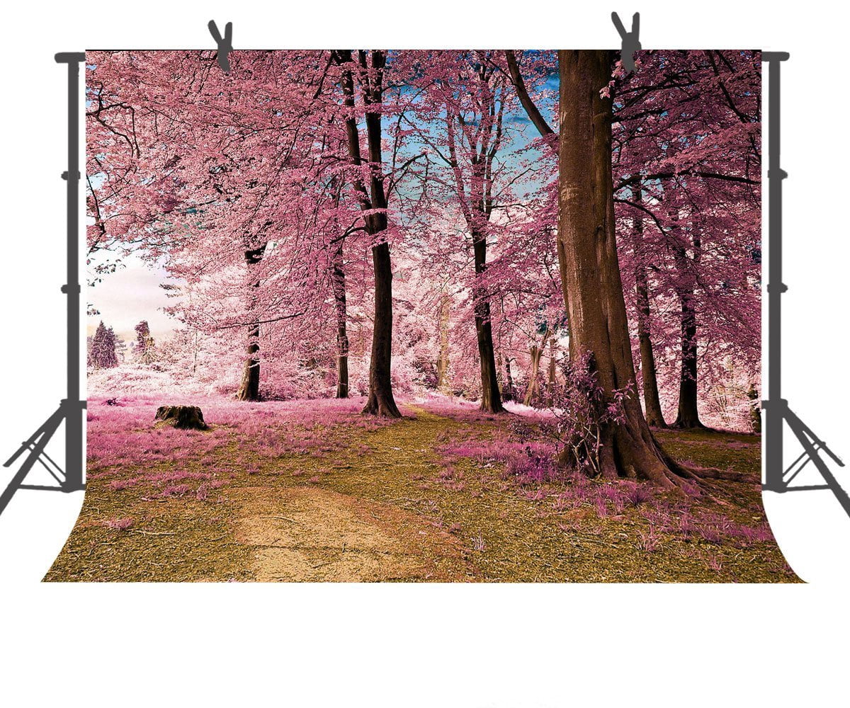 7x5ft Pink Flower Trees Backdrop Photography Background Photo Props ...