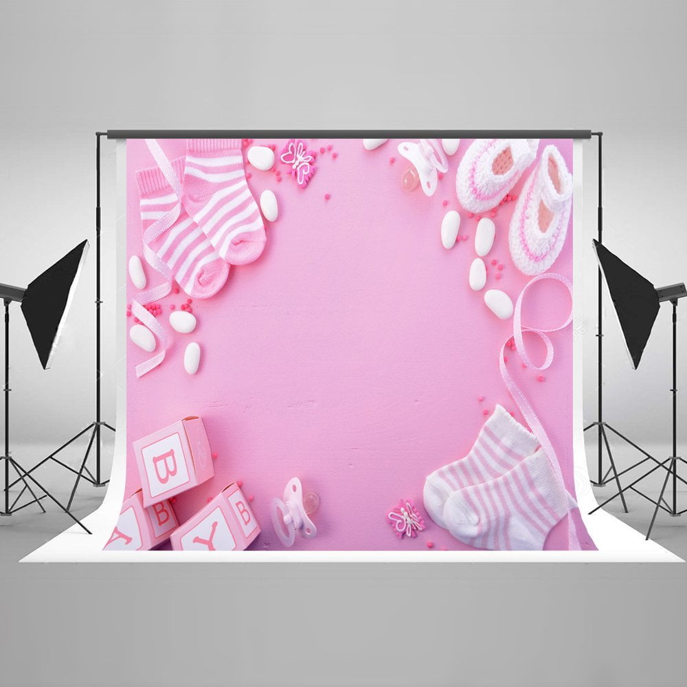 7x5ft Pink Newborn Photography Backdrop Baby Photo Studio Background ...