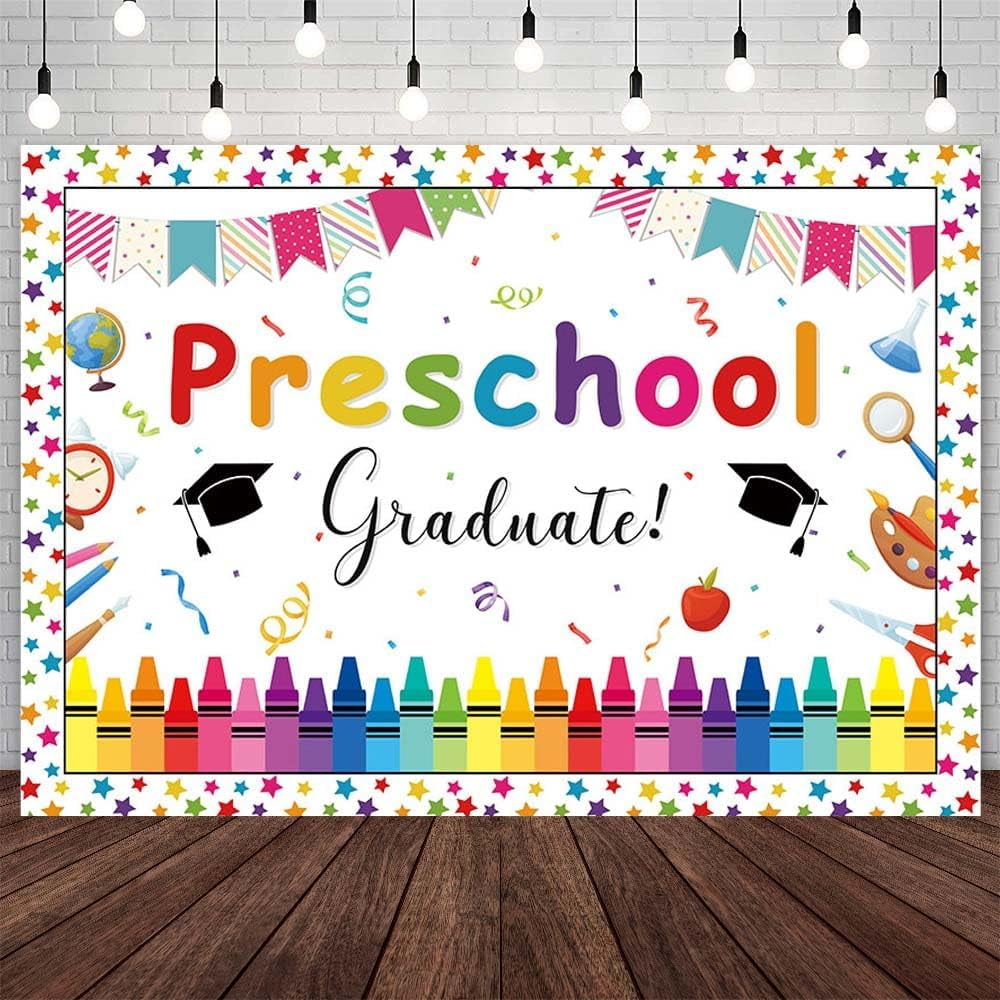 7x5ft Preschool Graduate Backdrop Congrats Preschool Class of 2024 ...