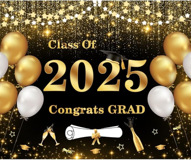 7x5ft Pretty Backdrop Congrats Grad Backdrop for Photography Bachelor ...