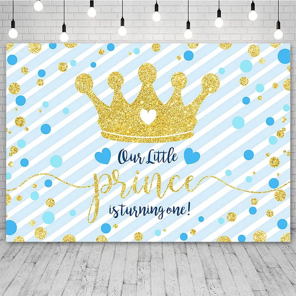 7x5ft Prince 1st Birthday Backdrop Our Little Prince is Turning One ...